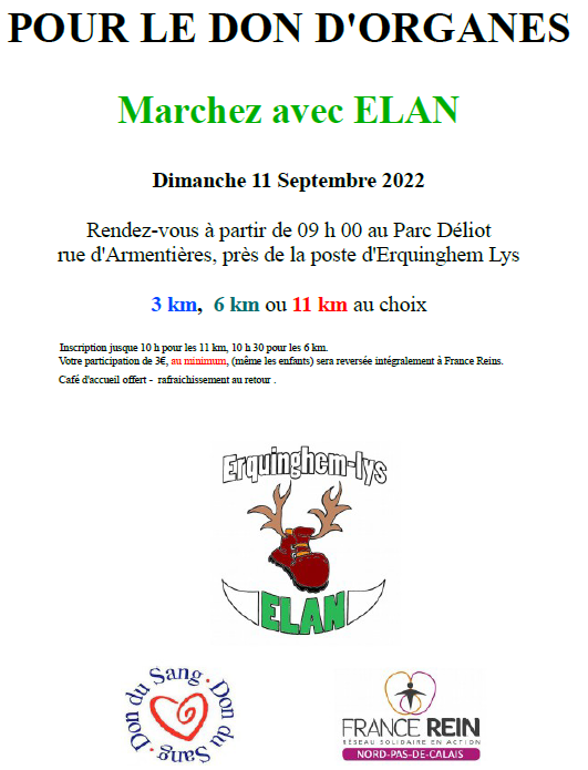 Marchez avec Elan | Ville d'Erquinghem-lys